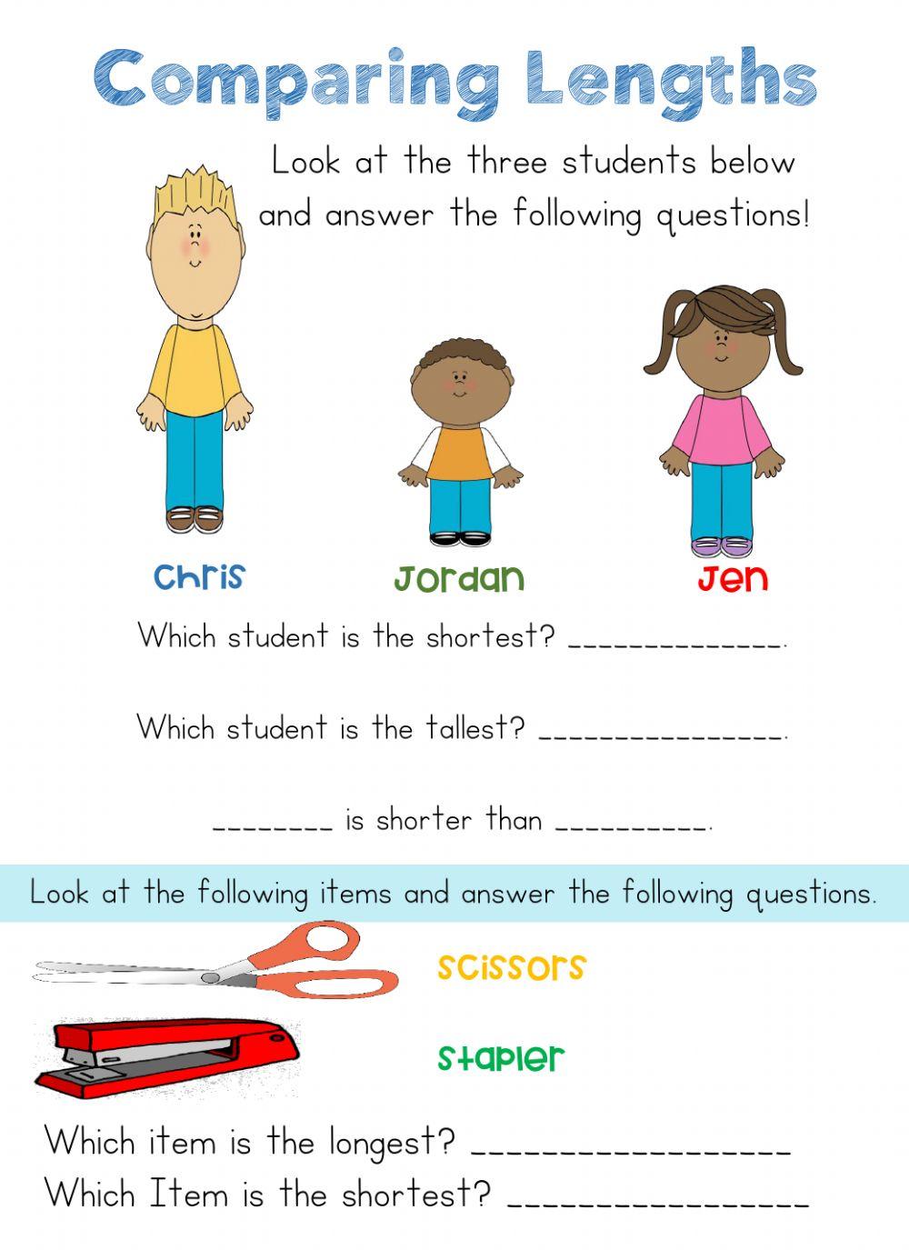 Comparing Length 2 Worksheet Live Worksheets comparing-length-2-worksheet-live-worksheets