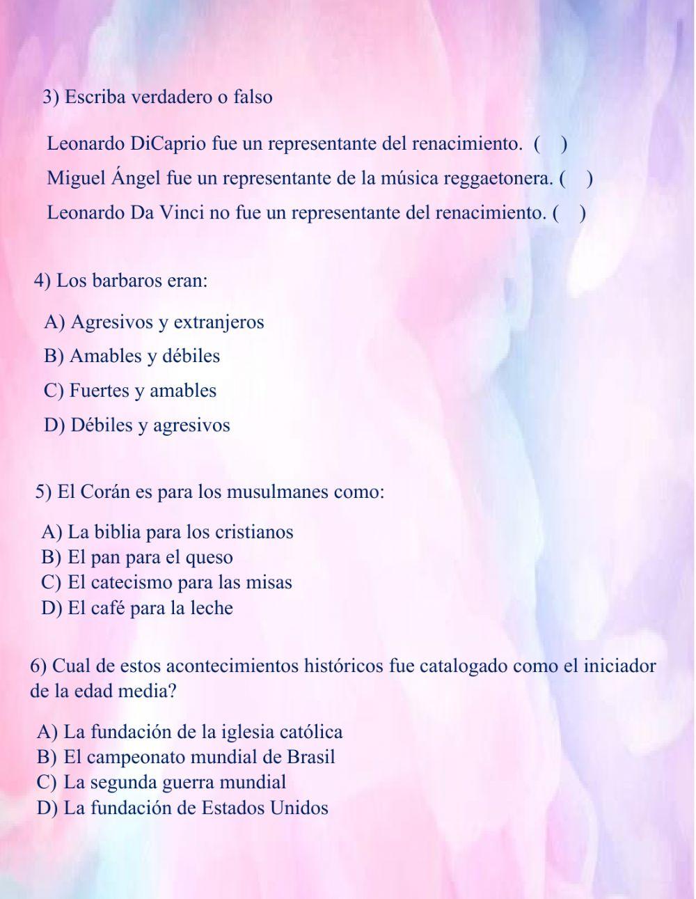 Edad mieda worksheet | Live Worksheets