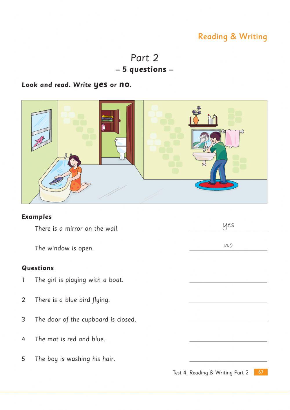 6291860 | Kids 2 - Practice Test 4 - Reading and Writing