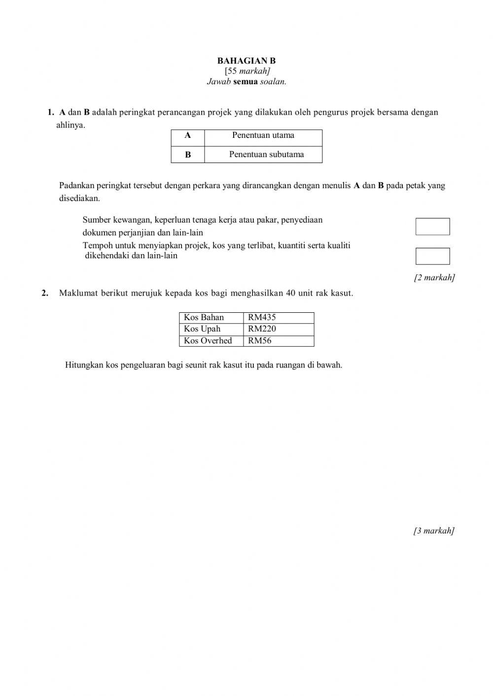 PEPERIKSAAN AKHIR TAHUN RBT TINGKATAN 3 online exercise for | Live ...