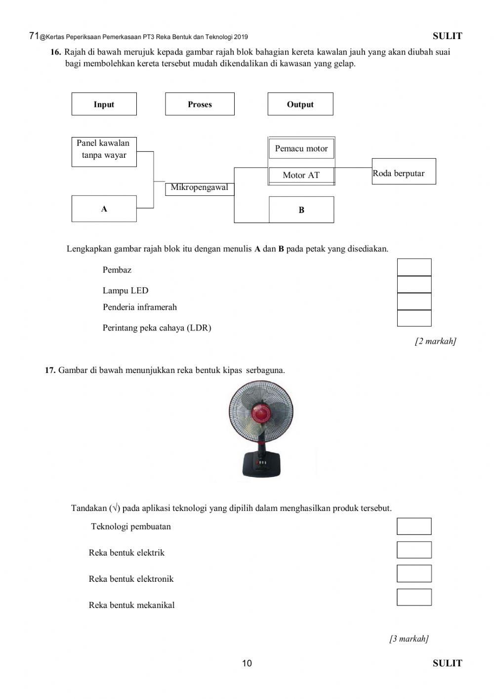 PEPERIKSAAN AKHIR TAHUN RBT TINGKATAN 3 online exercise for | Live ...
