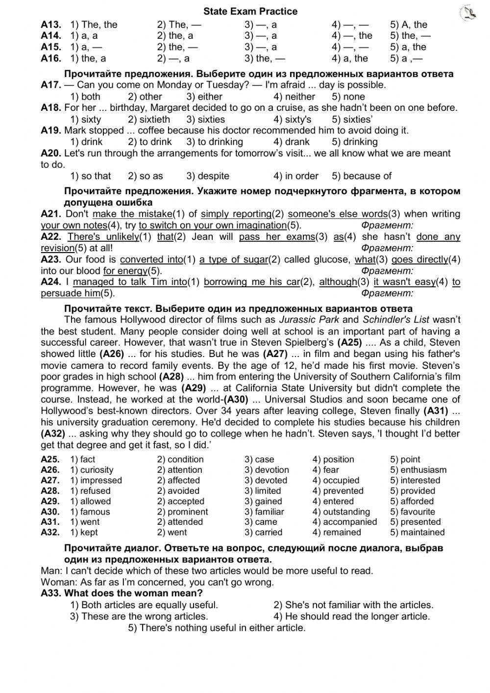 State Exam 2020 card 3 worksheet | Live Worksheets