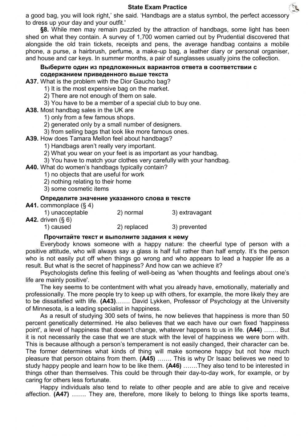 State Exam 2020 card 3 worksheet | Live Worksheets