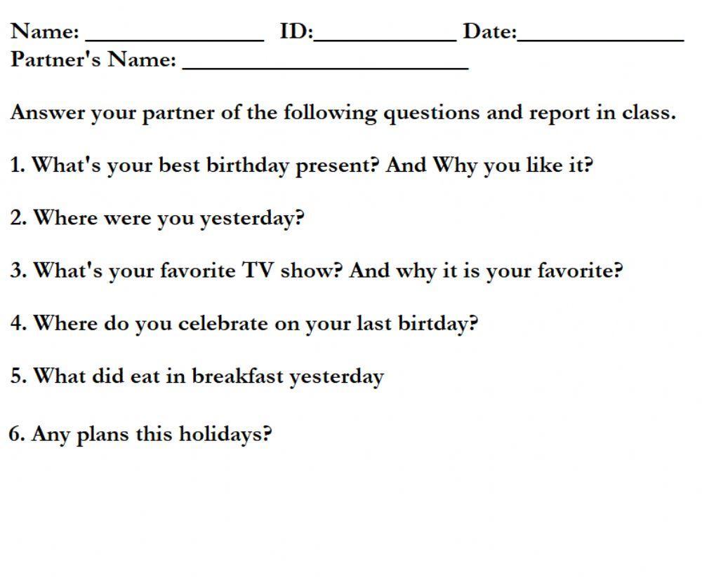 Kid 6 Speaking Project worksheet | Live Worksheets