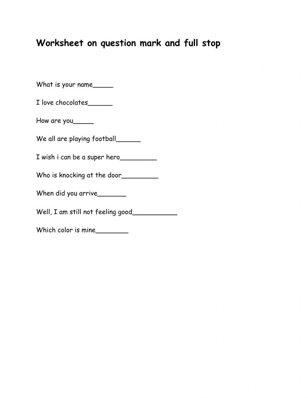 Punctuation (qu… | Free Interactive Worksheets | 602296