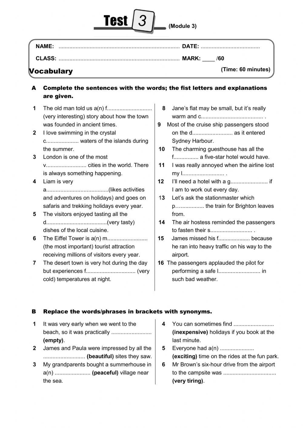 On screen B1+ U… | Free Interactive Worksheets | 4569358