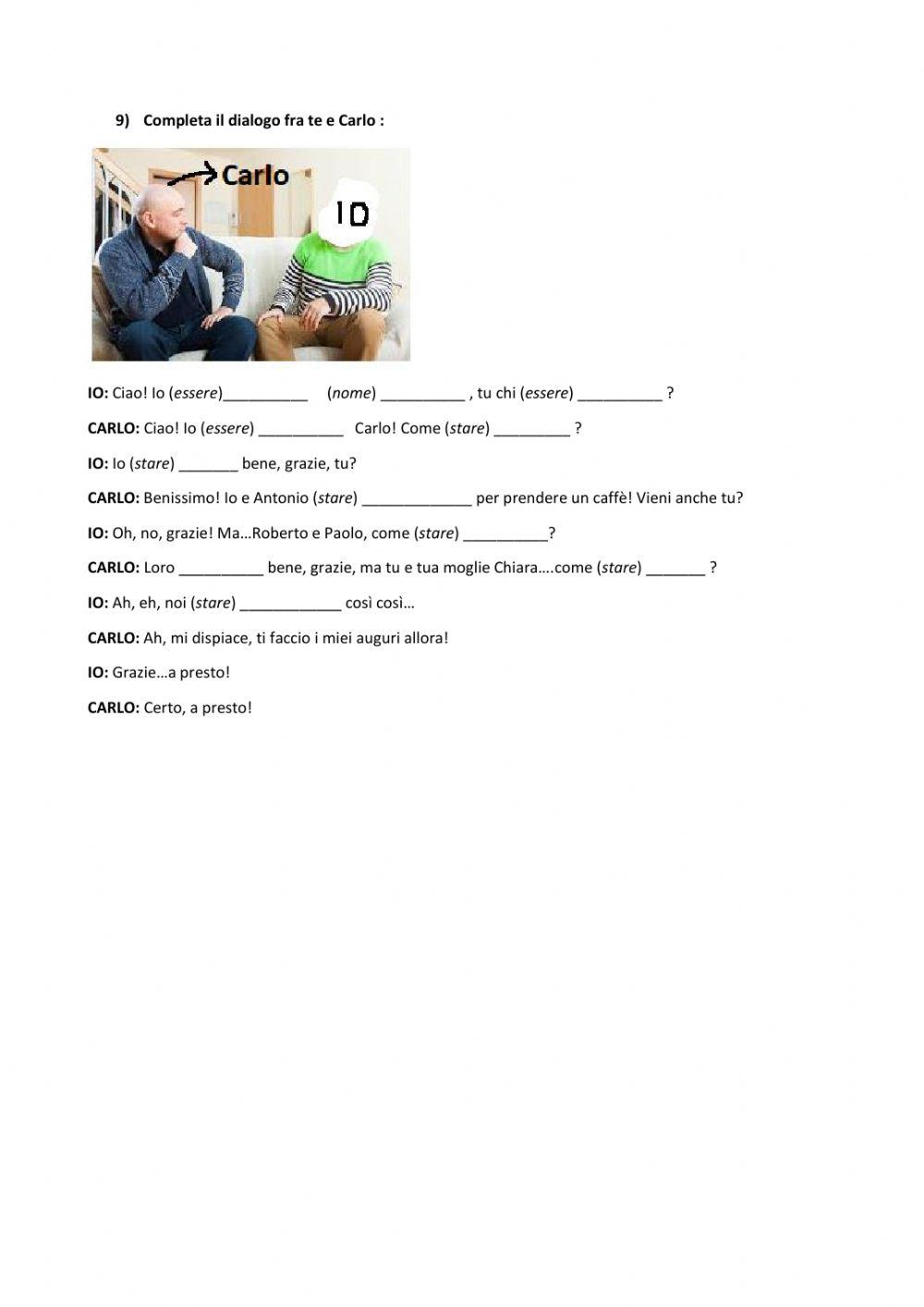 Il verbo STARE | Free Interactive Worksheets | 4569681