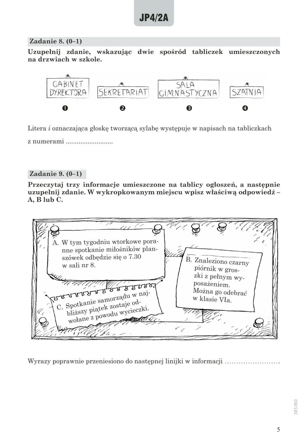 Klasa 4 - W szkole online exercise for | Live Worksheets