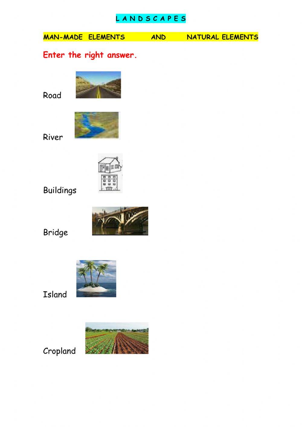 Natural element… | Free Interactive Worksheets | 603196