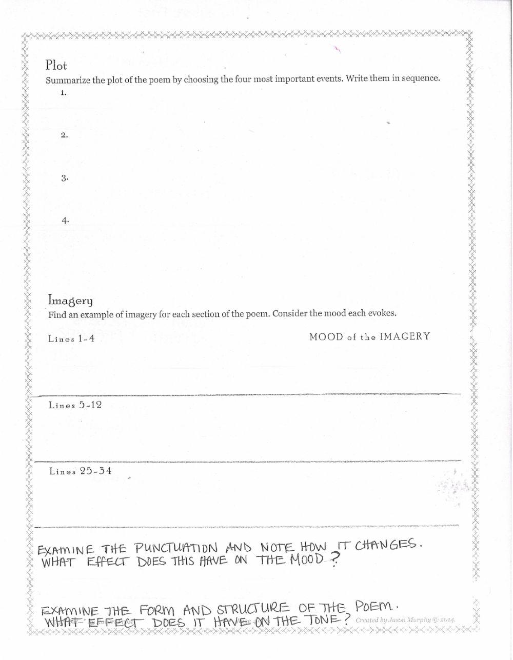 Out, Out- Analysis | Gina Peat | Live Worksheets