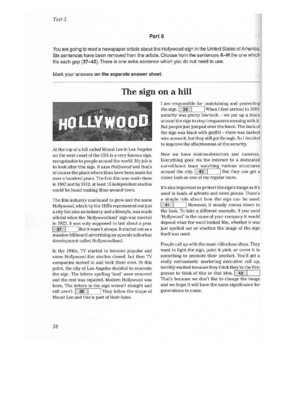 B2 MOCK EXAM 2021 - READING - USE OF ENGLISH 2 online exercise for ...