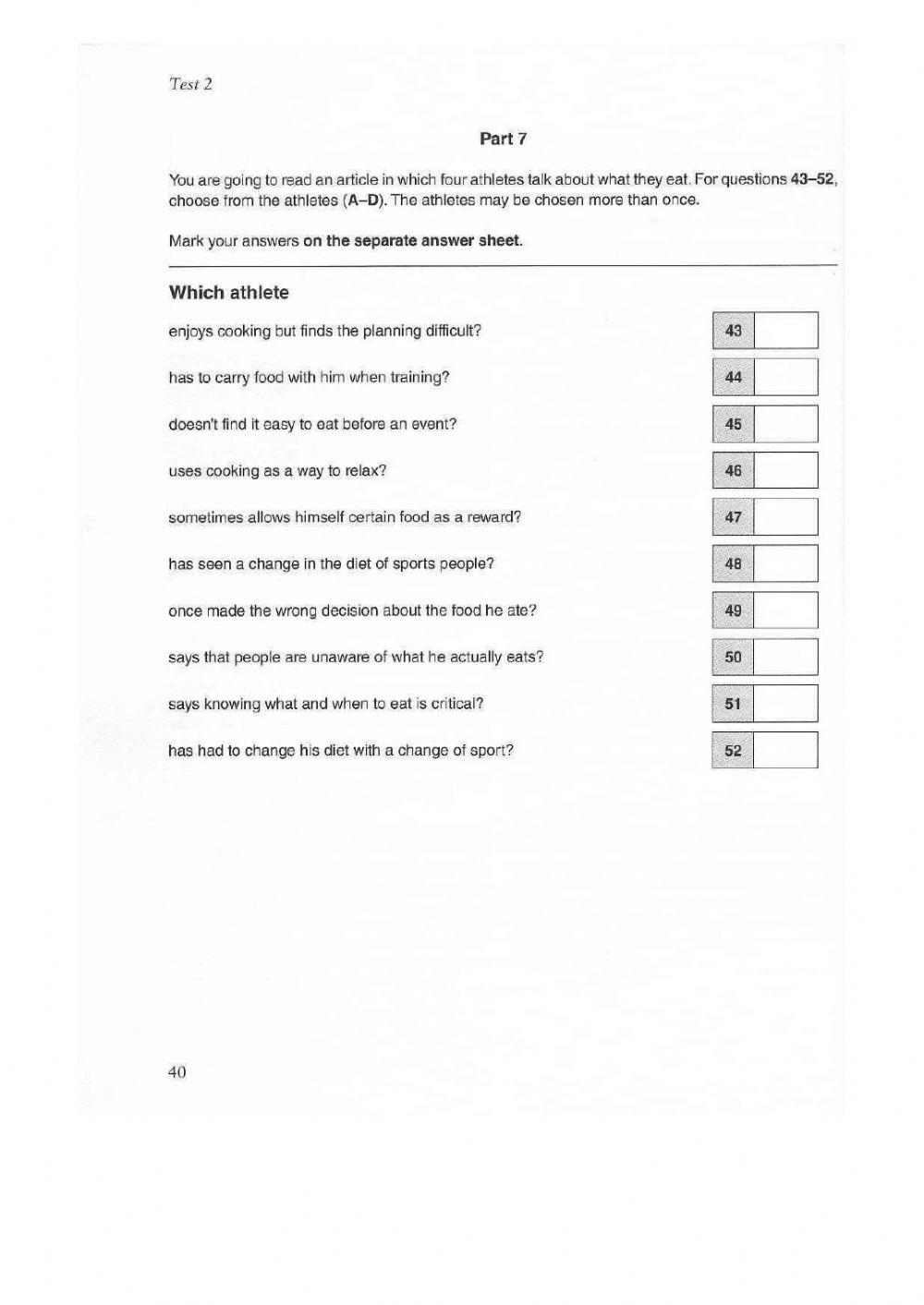 B2 MOCK EXAM 2021 - READING - USE OF ENGLISH 2 online exercise for ...