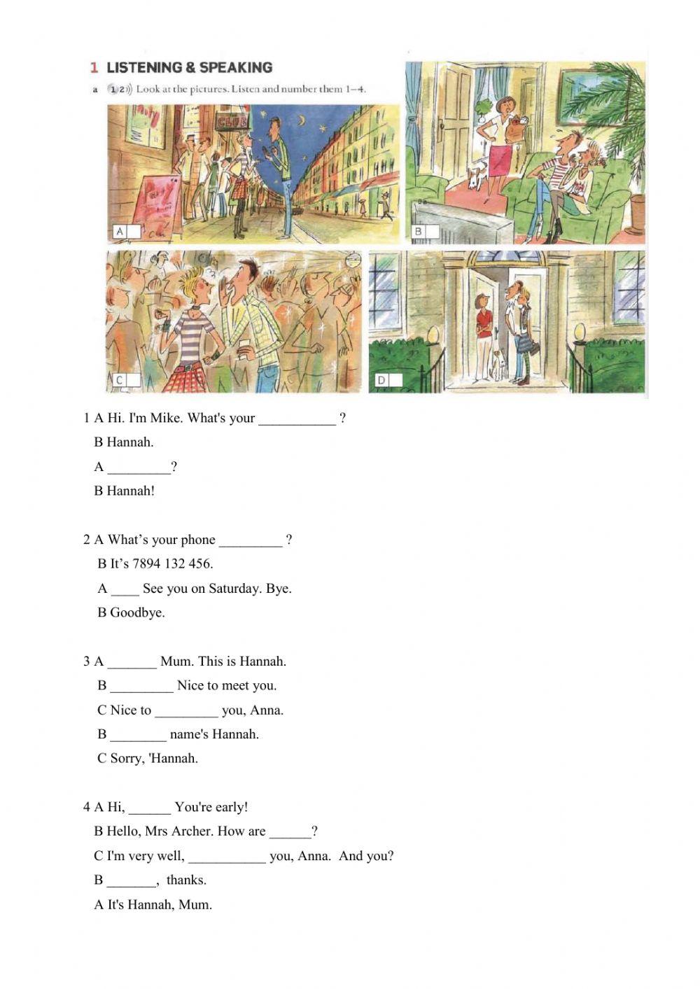 Beginner dialog… | Free Interactive Worksheets | 604253