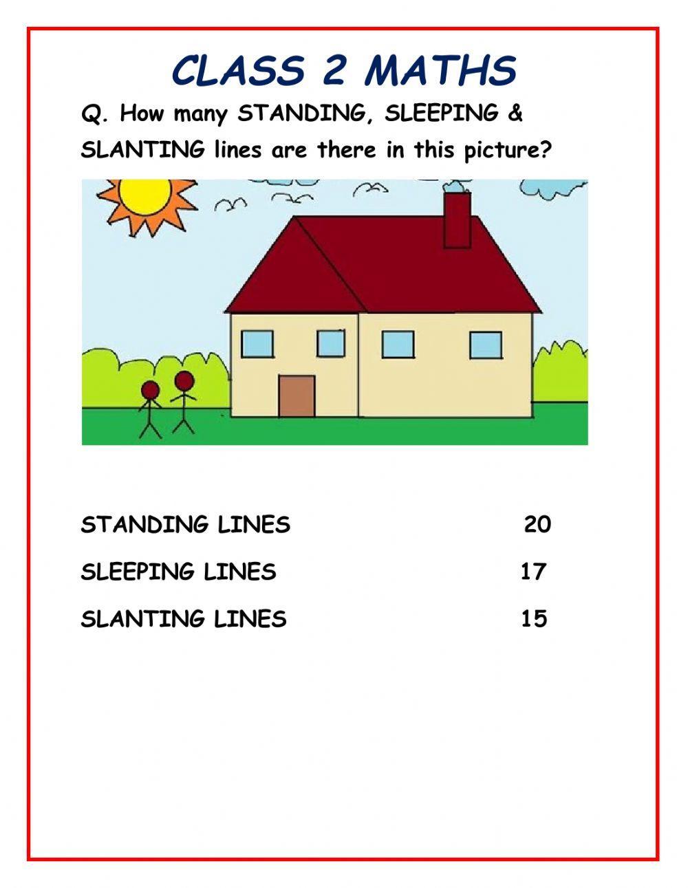 Lines and lines exercise | Live Worksheets