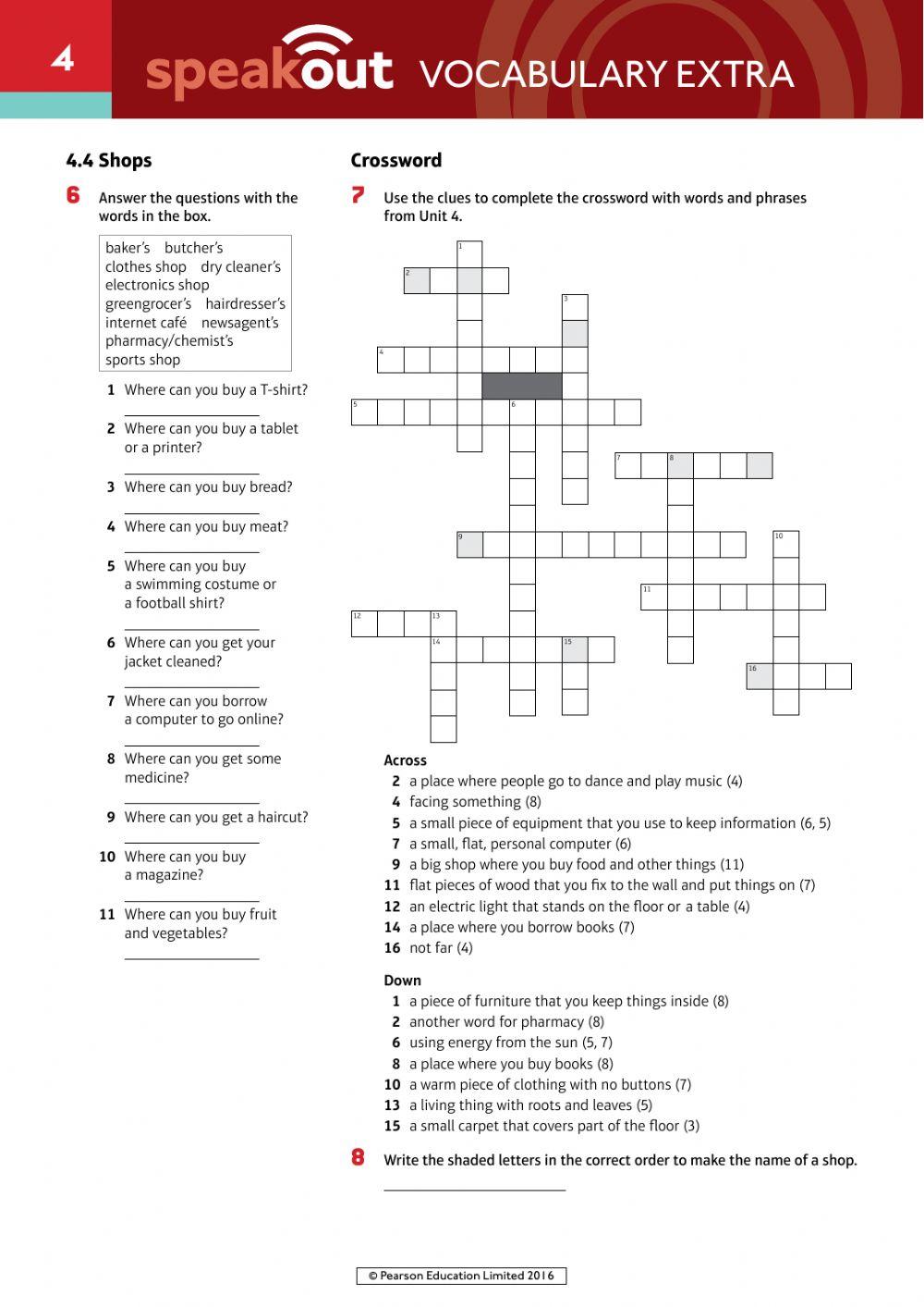 Speak Out - Elementary - Unit 4 - Places - Extra