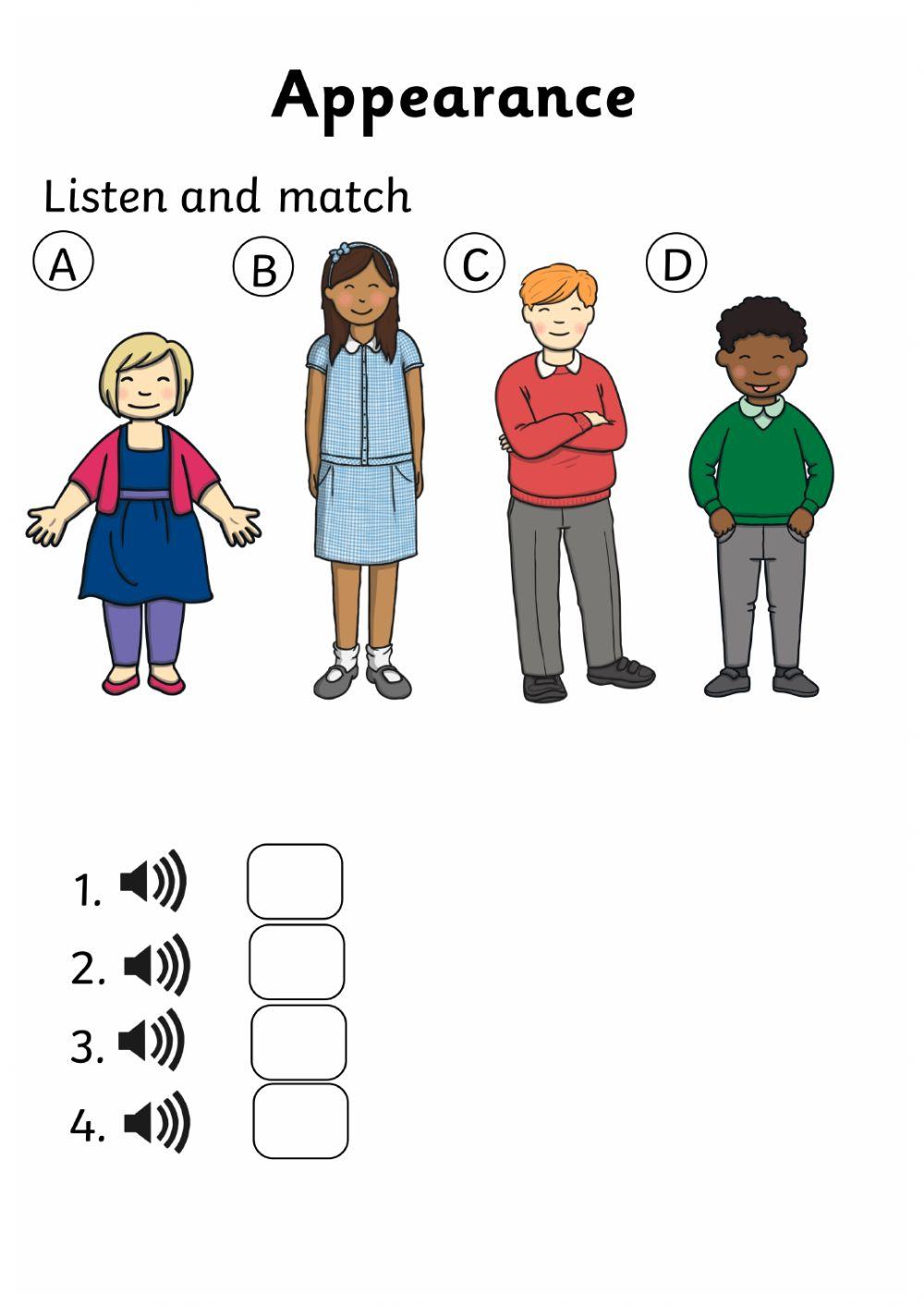 APPEARANCE | Free Interactive Worksheets | 900532