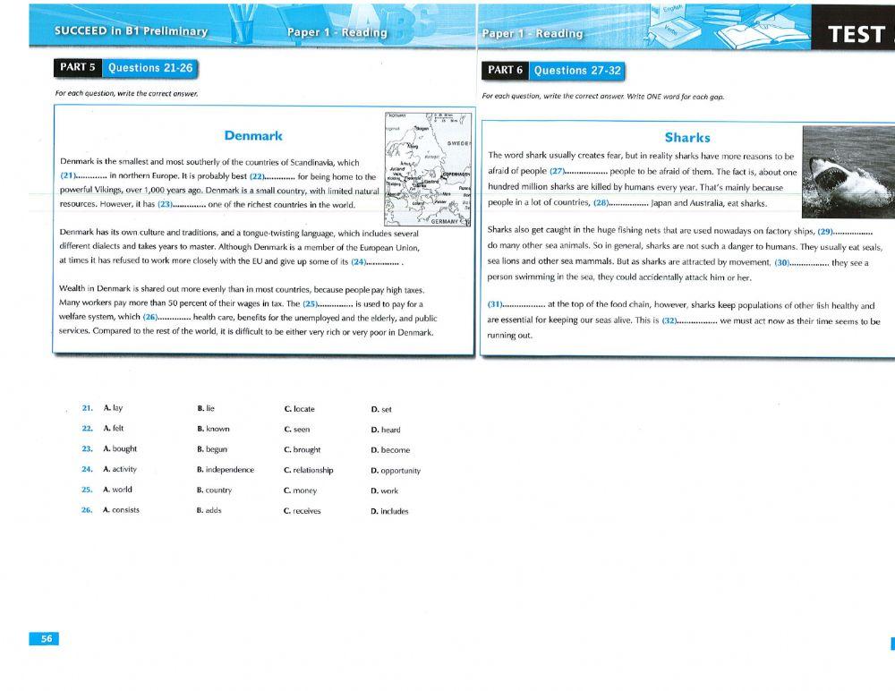 Succeed PET - Test 03 - 2 online exercise for | Live Worksheets
