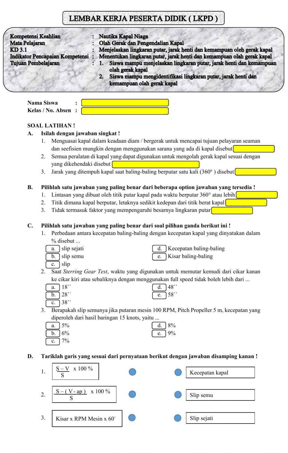 LKPD-Soal OGPK-Lingkaran Putar 4575458 | Wahyu Wibowo