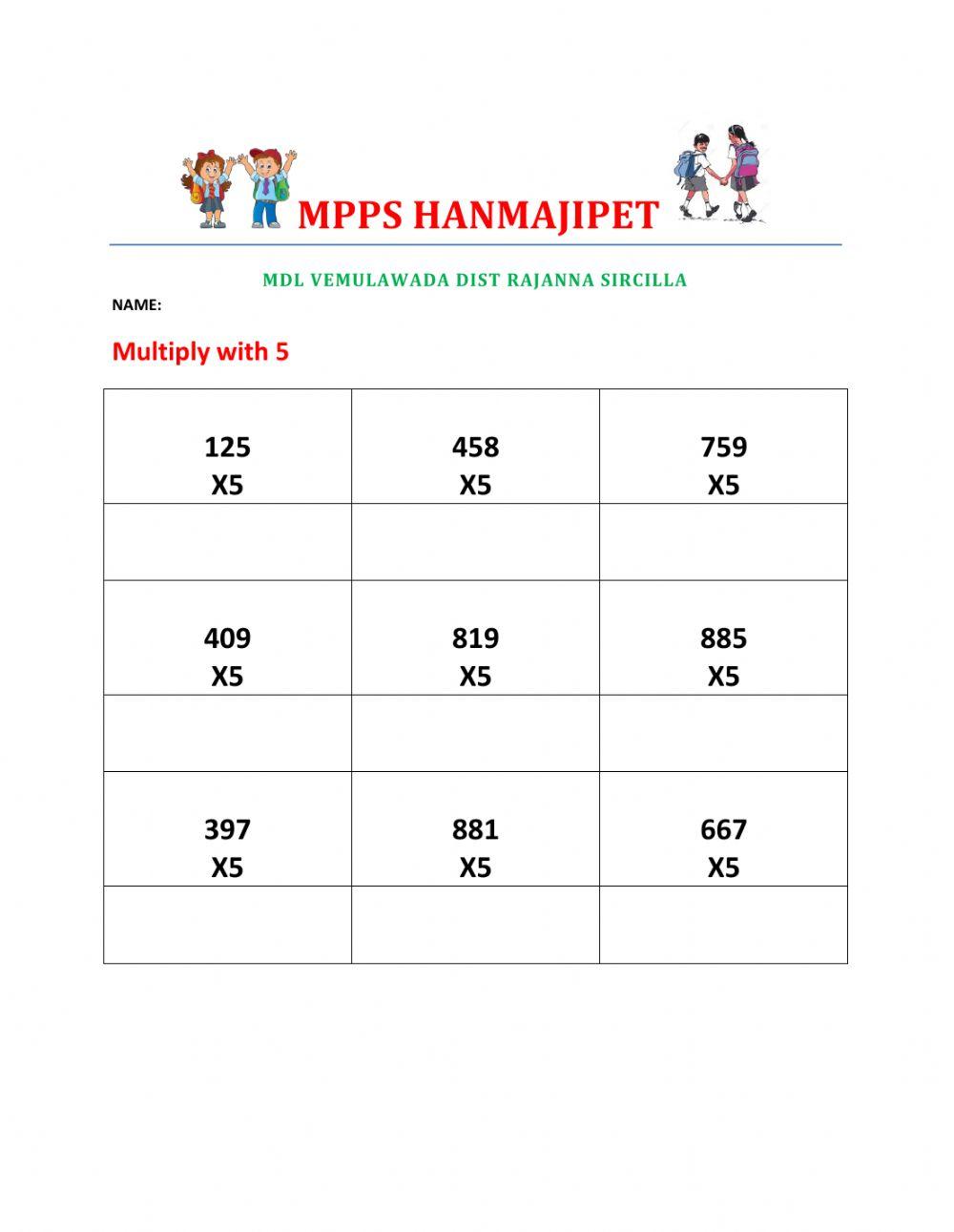 Mathematics online exercise for 4 | Live Worksheets