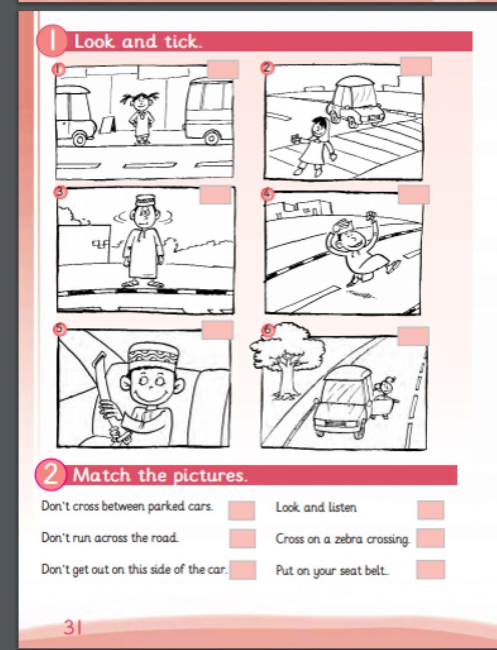 Road safety activity for 3 | Live Worksheets