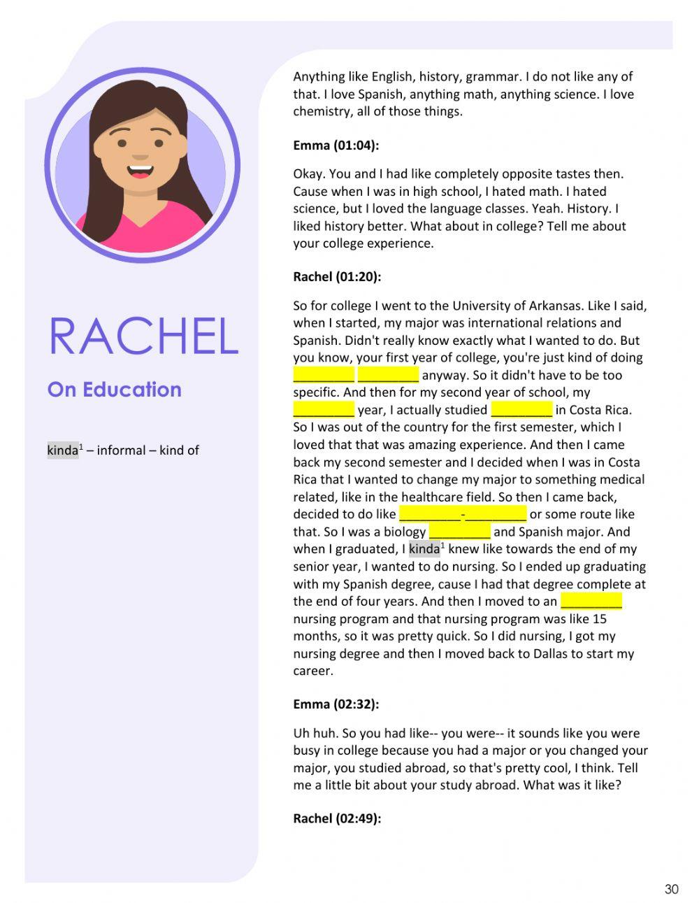 Rachel Education 607168 | realtalkenglishcourse | Live
