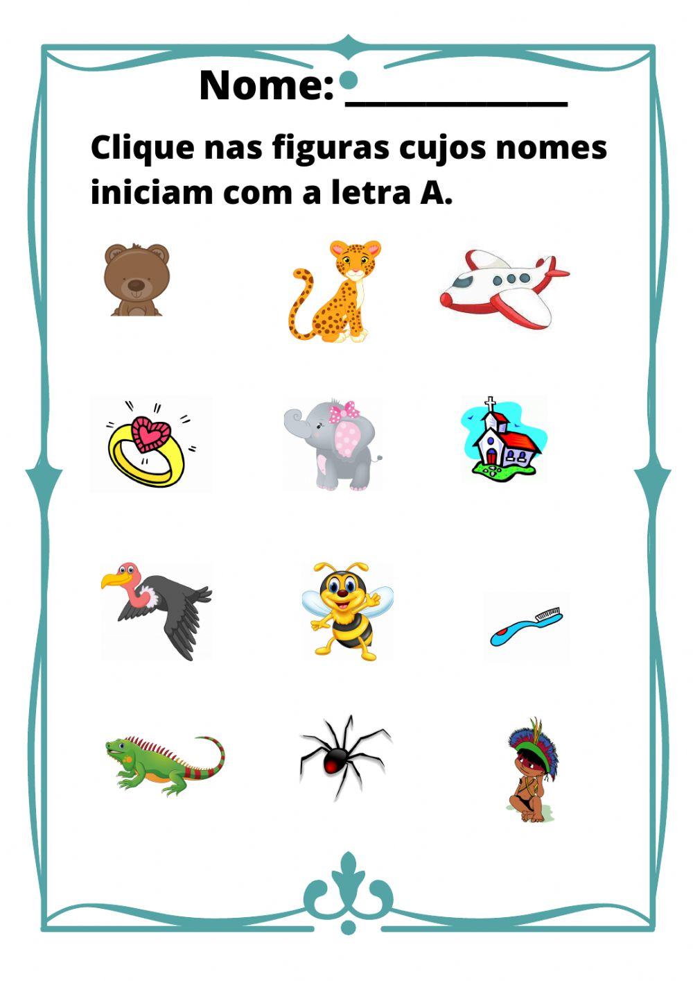 Letra A. worksheet | Live Worksheets