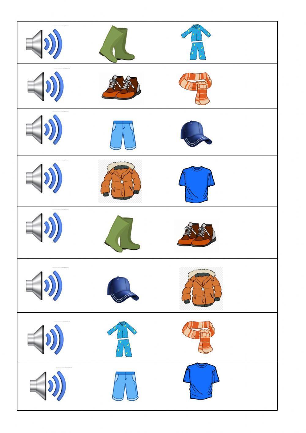 I wear .... worksheet | Live Worksheets