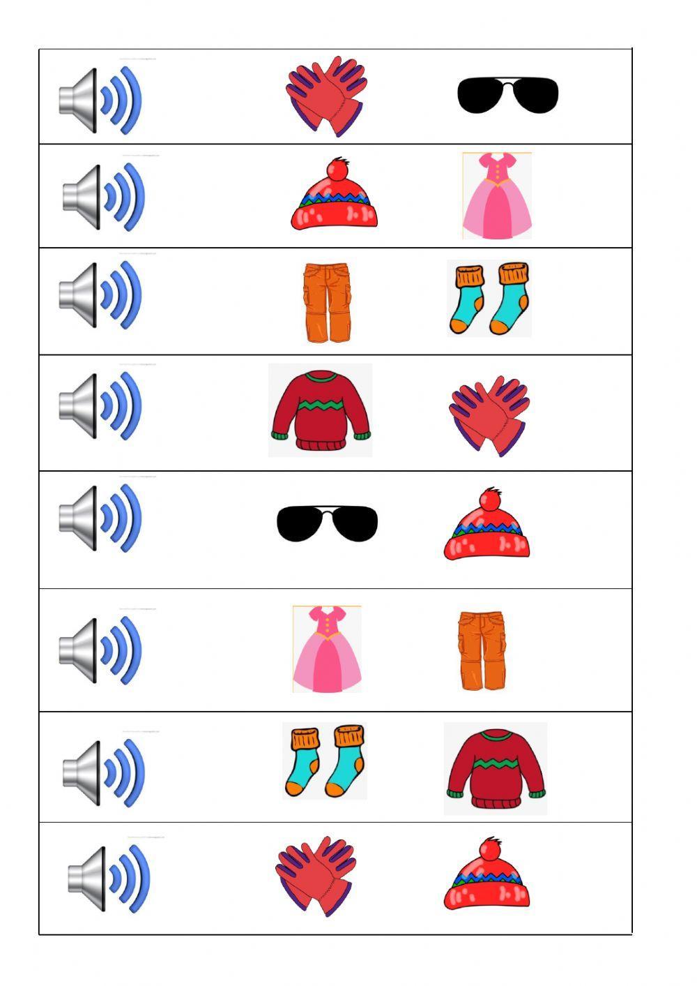 I wear .... worksheet | Live Worksheets