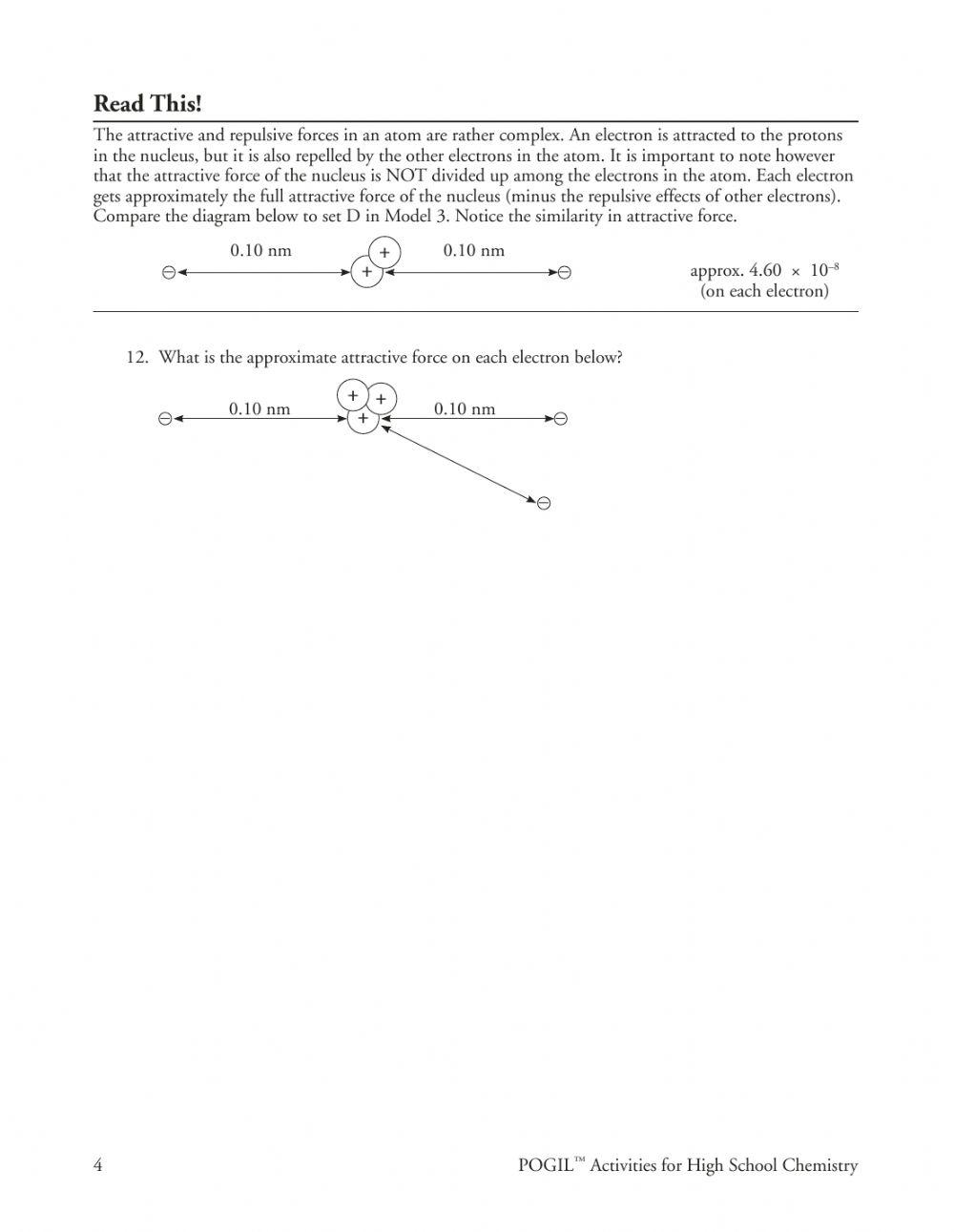 Coulombic Attraction POGIL online exercise for | Live Worksheets