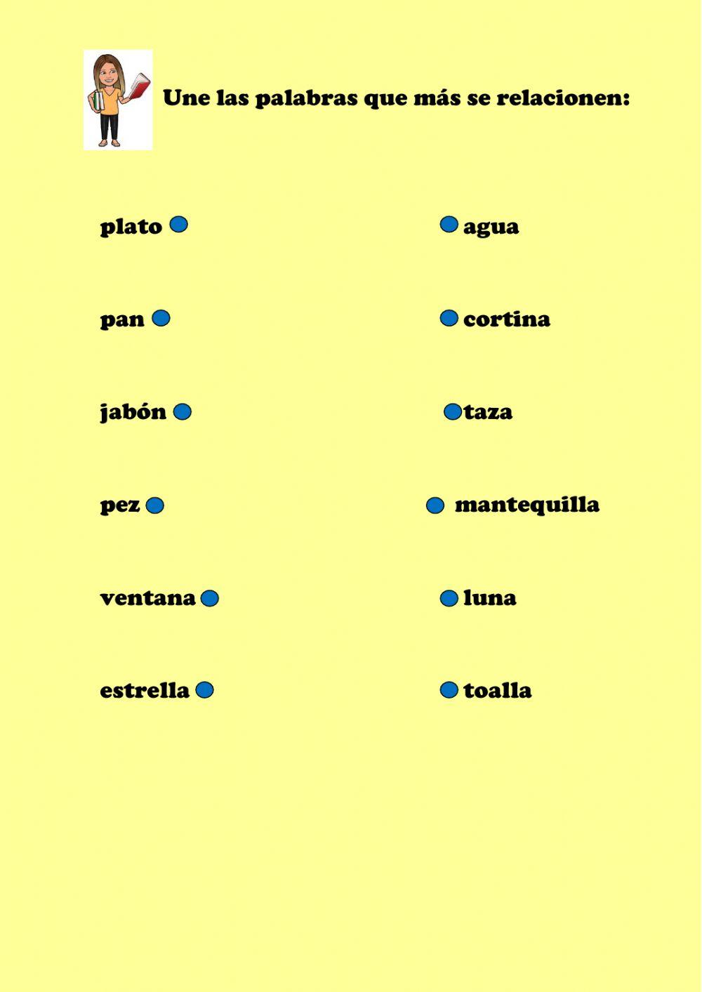 Palabras relacionadas activity | Live Worksheets