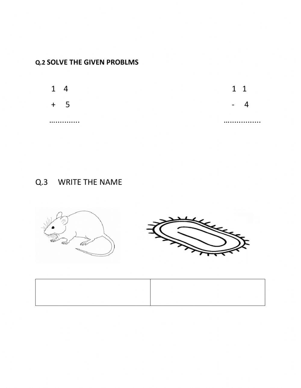 Worksheet online exercise for ukg | Live Worksheets