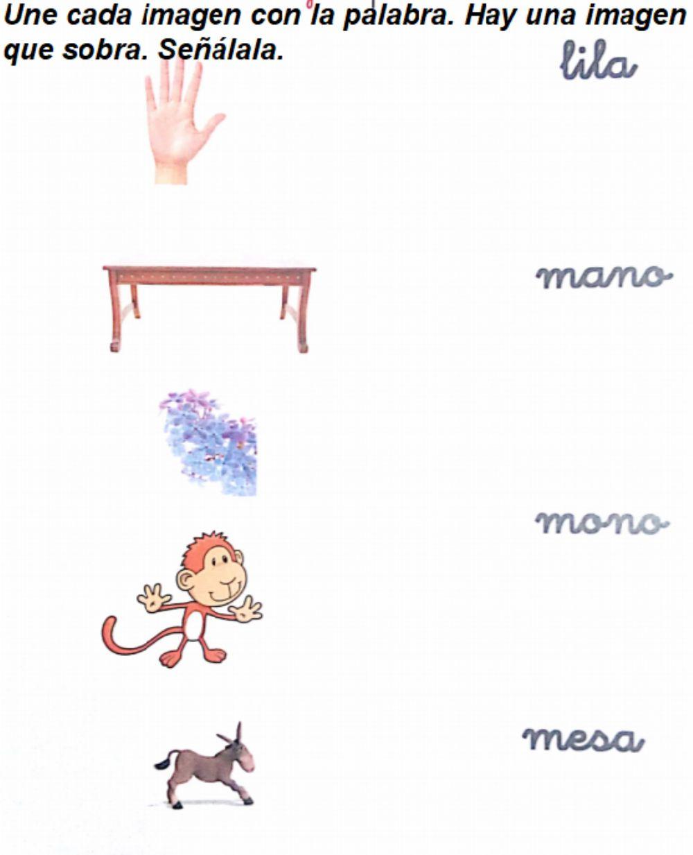 Lila, mono, mano, mesa worksheet | Live Worksheets
