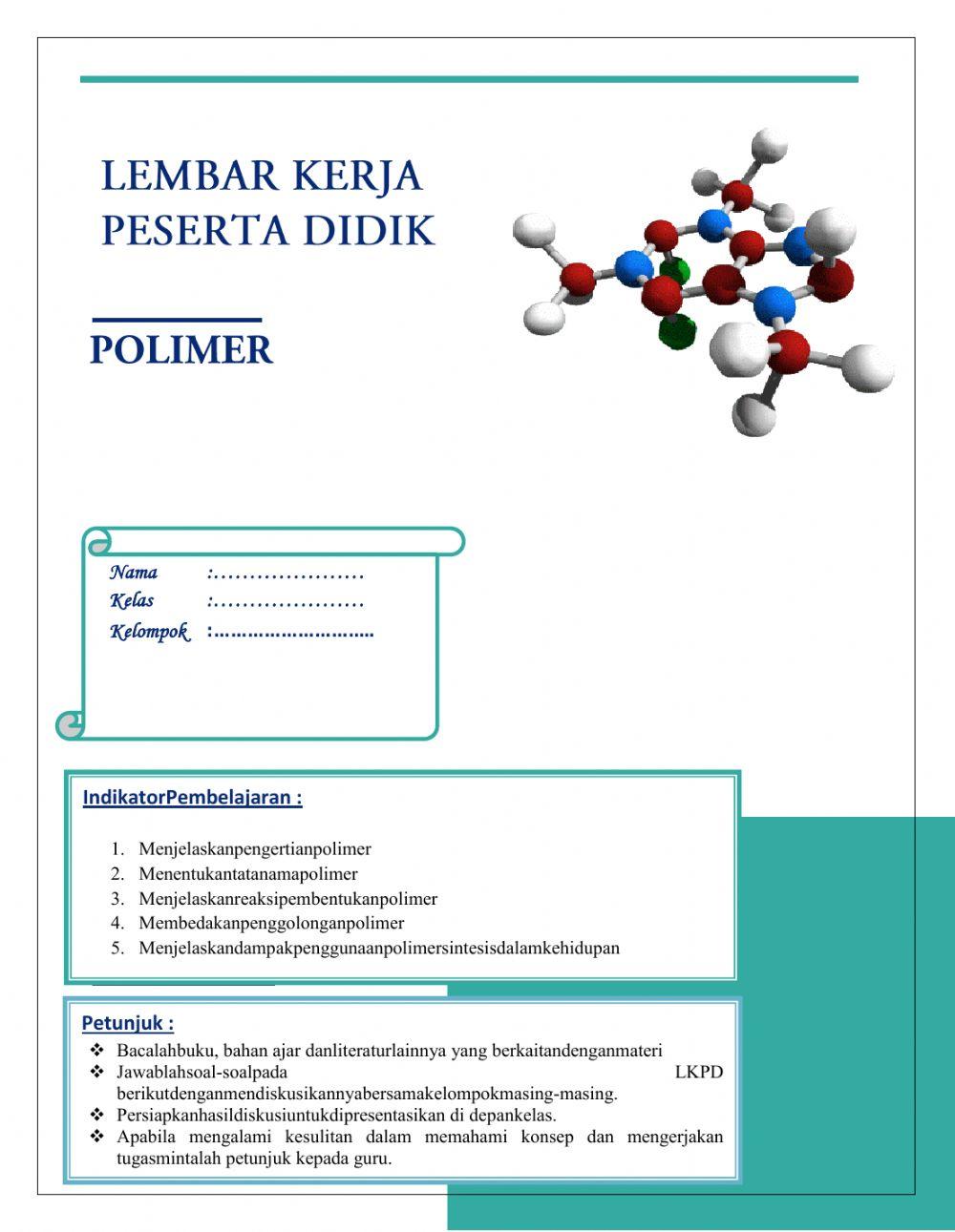 LKPD Polimer | Free Interactive Worksheets | 608617