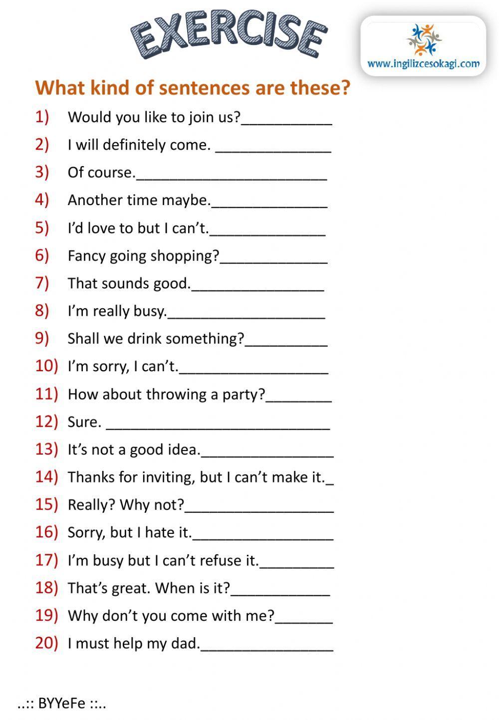 Invitations | Free Interactive Worksheets | 608792