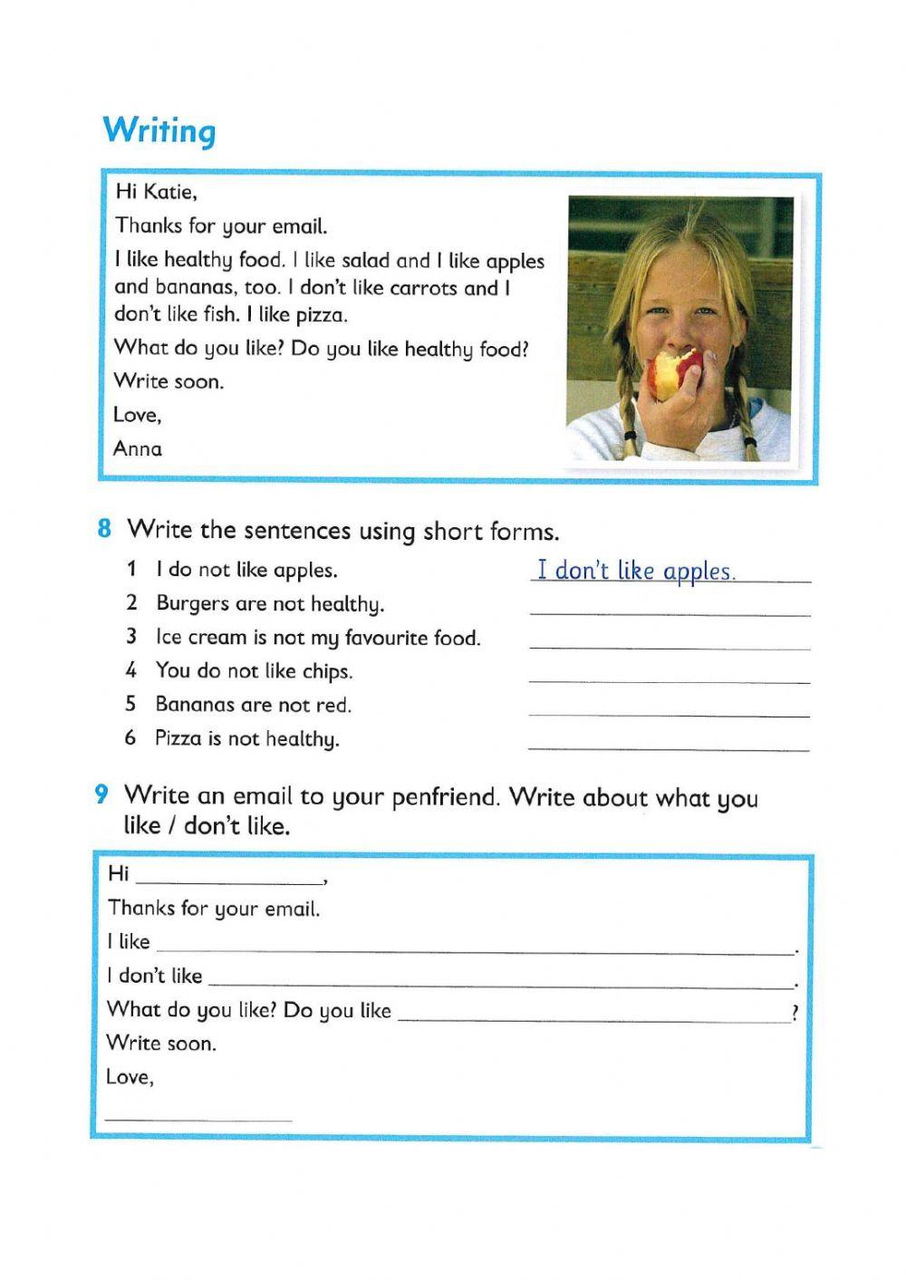 Reading and writing - At the café worksheet | Live Worksheets