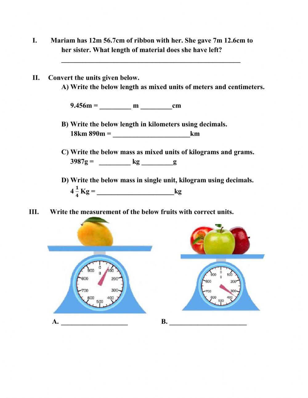 Math online exercise for 6 | Live Worksheets
