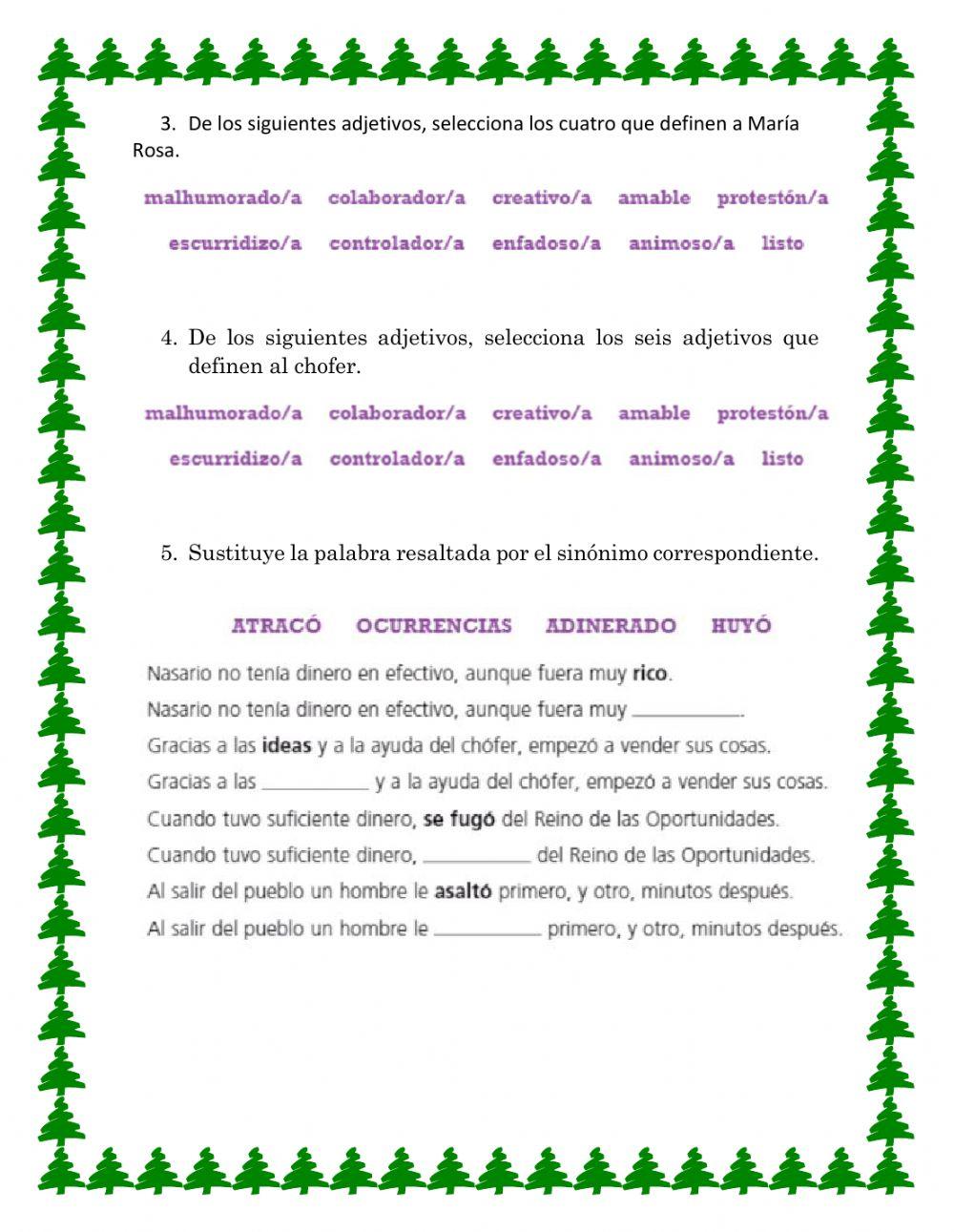 Nasario páginas 59-81 online exercise for | Live Worksheets