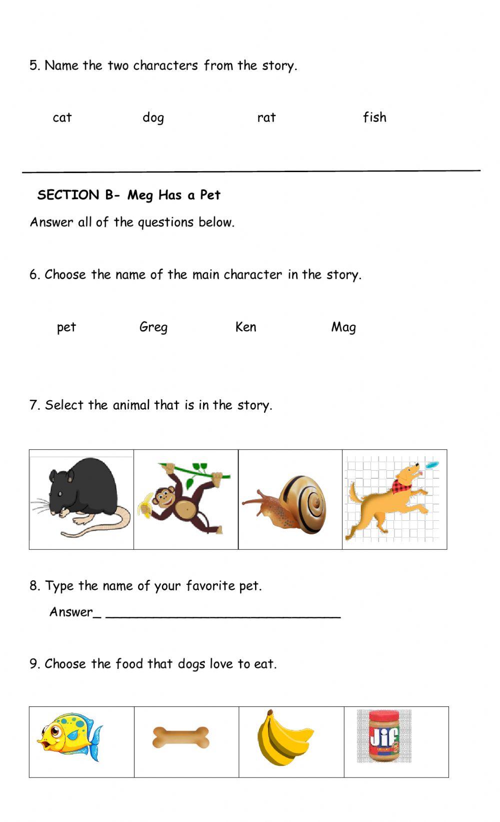 Listening Comprehension online exercise for 1 | Live Worksheets