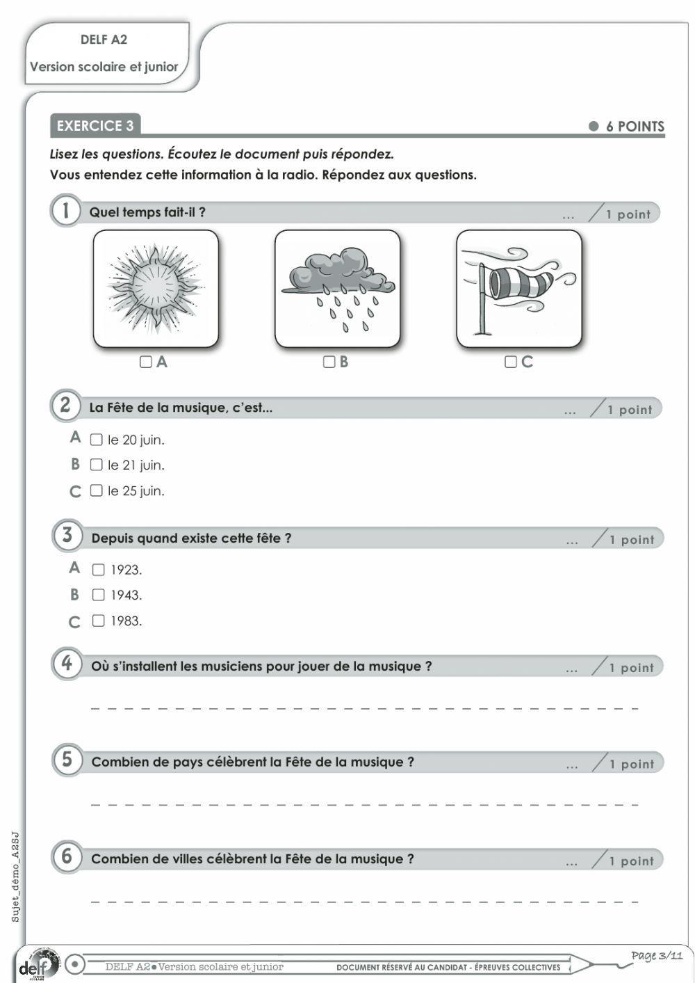 Delf a2 | Free Interactive Worksheets | 561207
