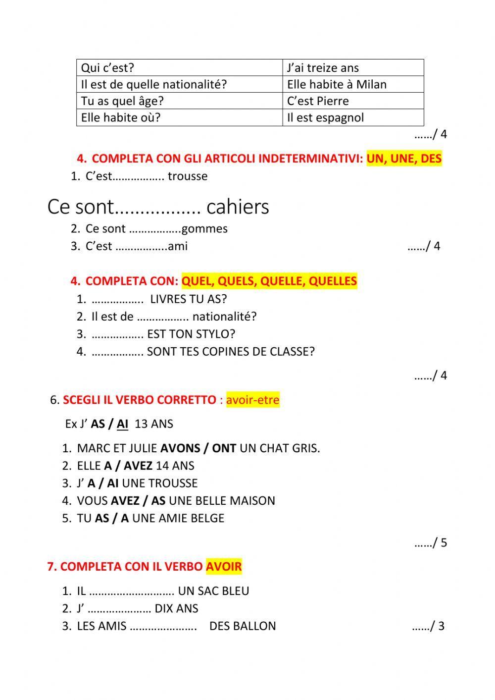 1B-Se présenter | Free Interactive Worksheets | 561555