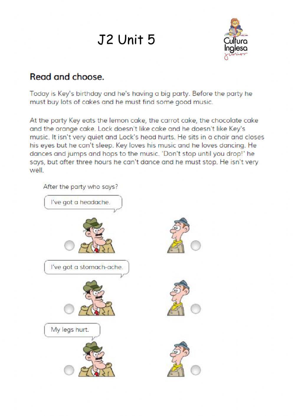 J2 U5 Lock and Key Reading 2 worksheet | Live Worksheets
