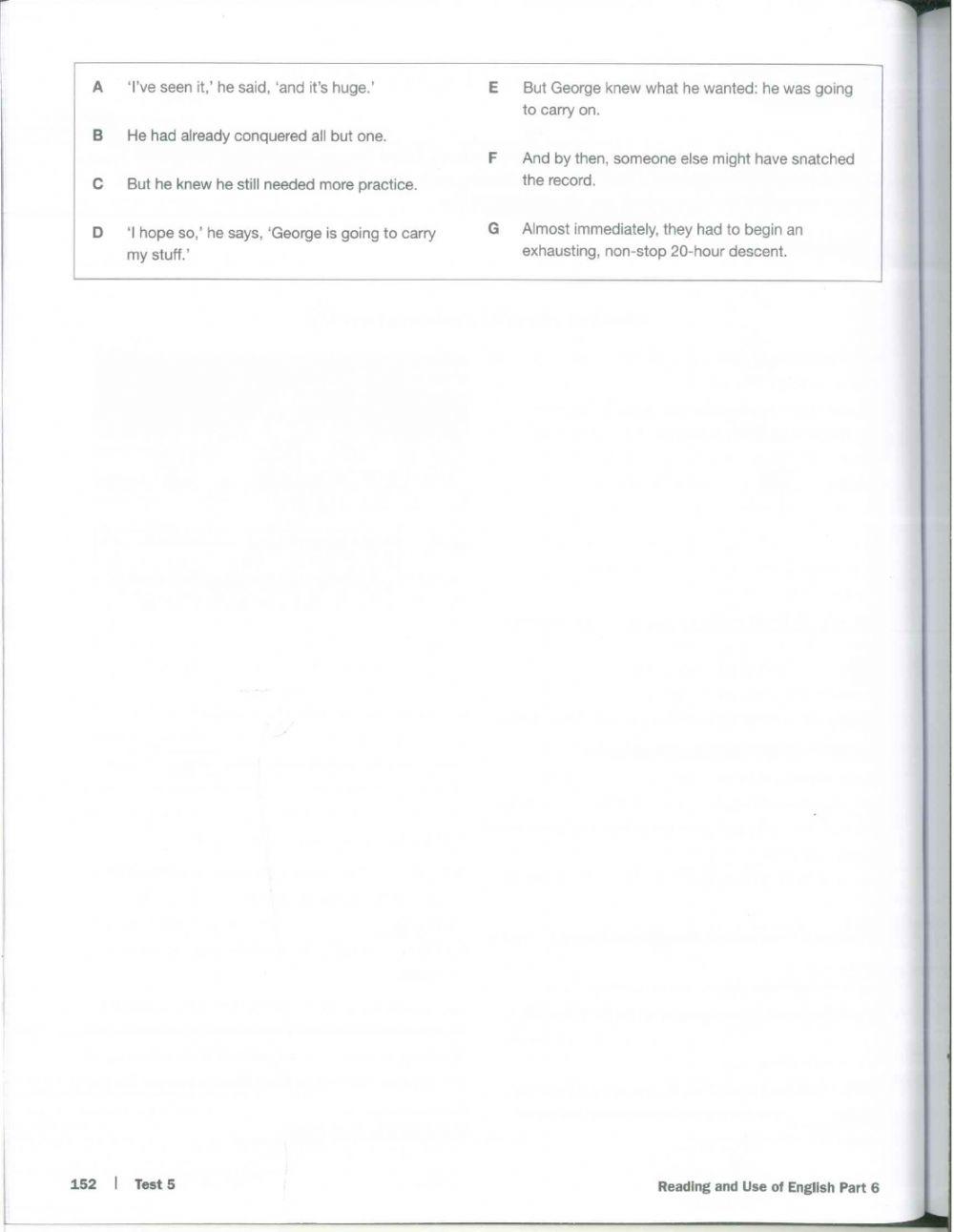 Exam Practice • Test 5 • Reading and Use of English Part 1-6 online ...