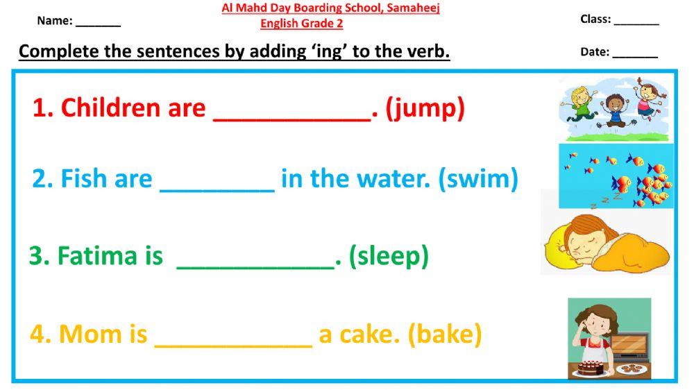 English Grade 2 ing worksheet online exercise for | Live Worksheets