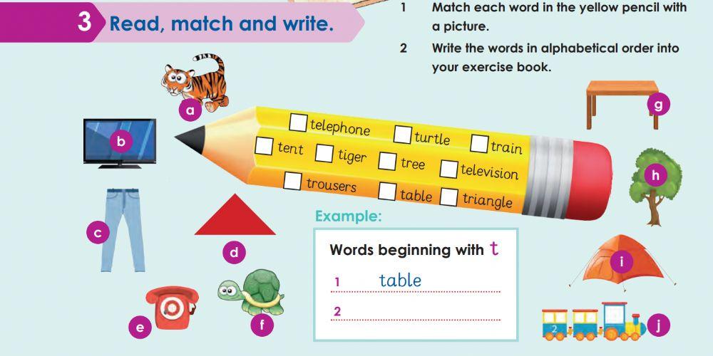 Words start with t worksheet | Live Worksheets