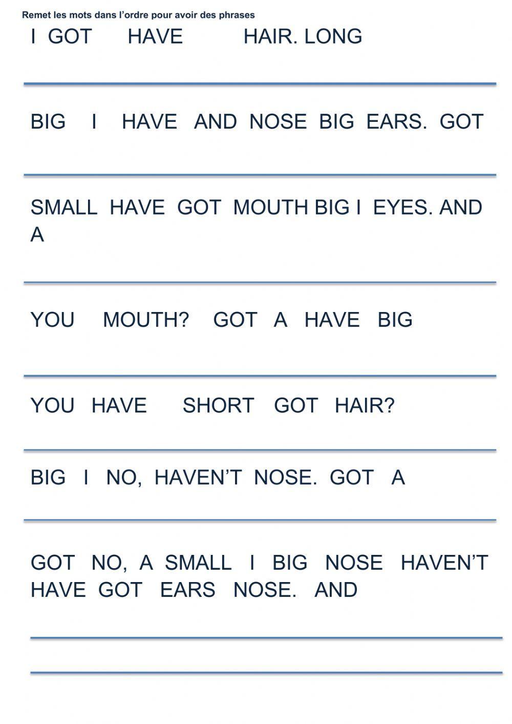 Jumbled Sentences | hhovhannisyan | Live Worksheets