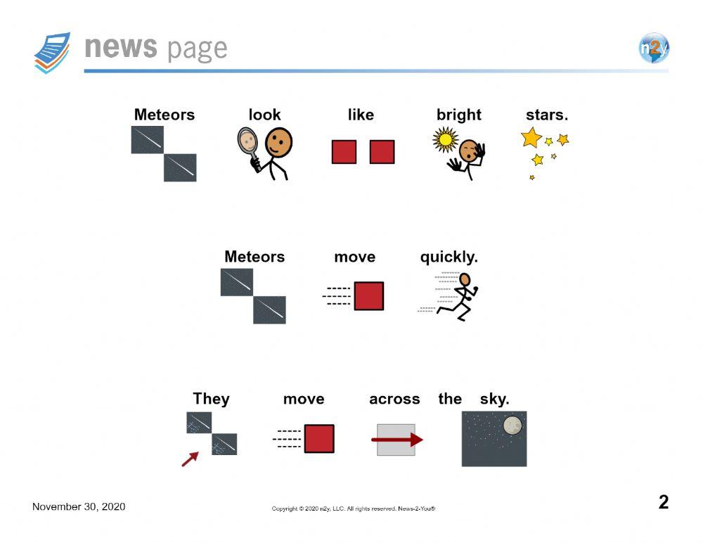 News 2 You Geminid Meteor Shower online exercise for | Live Worksheets