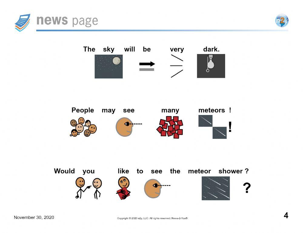 News 2 You Geminid Meteor Shower online exercise for | Live Worksheets