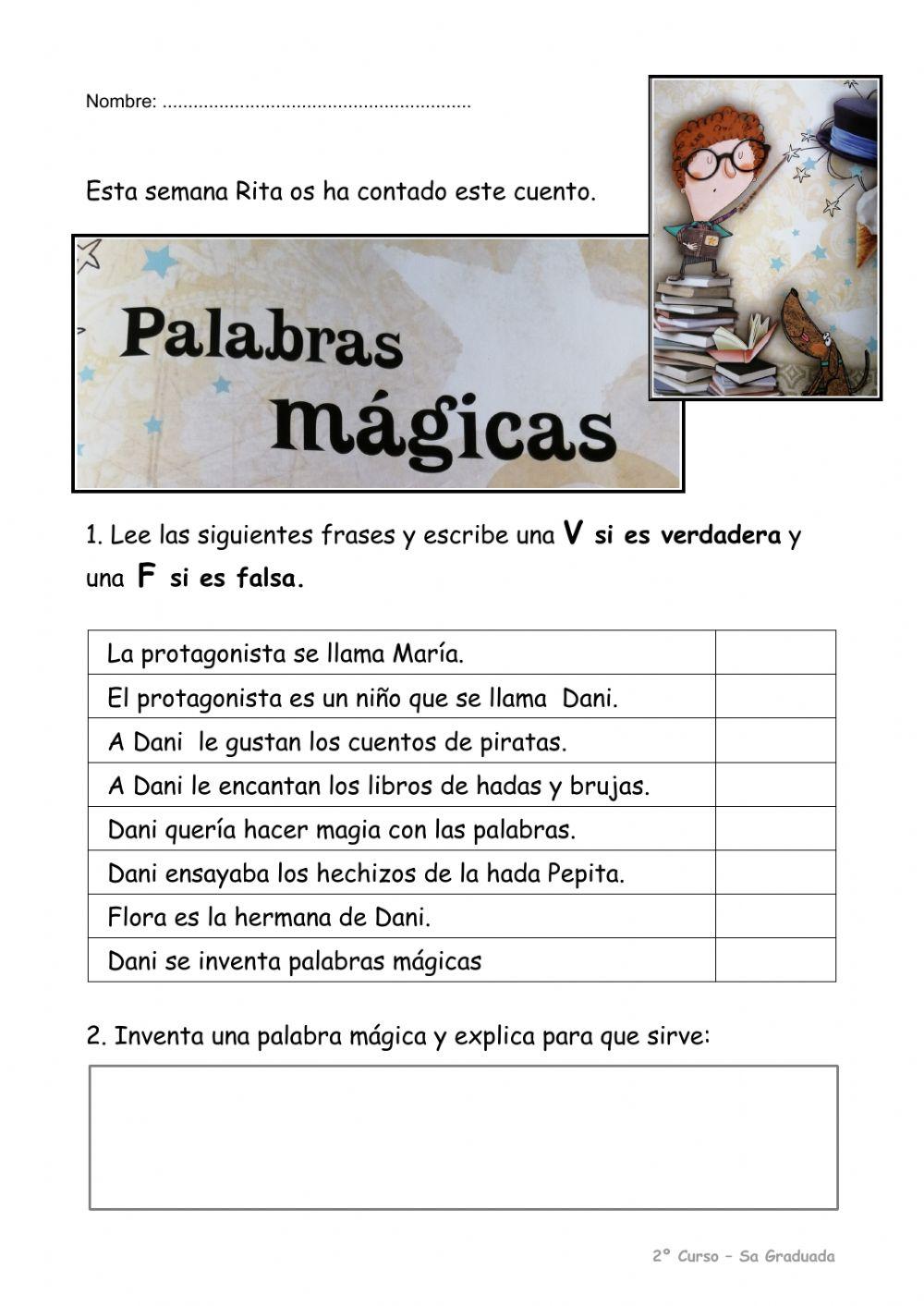 Palabras mágicas | Free Interactive Worksheets | 562731