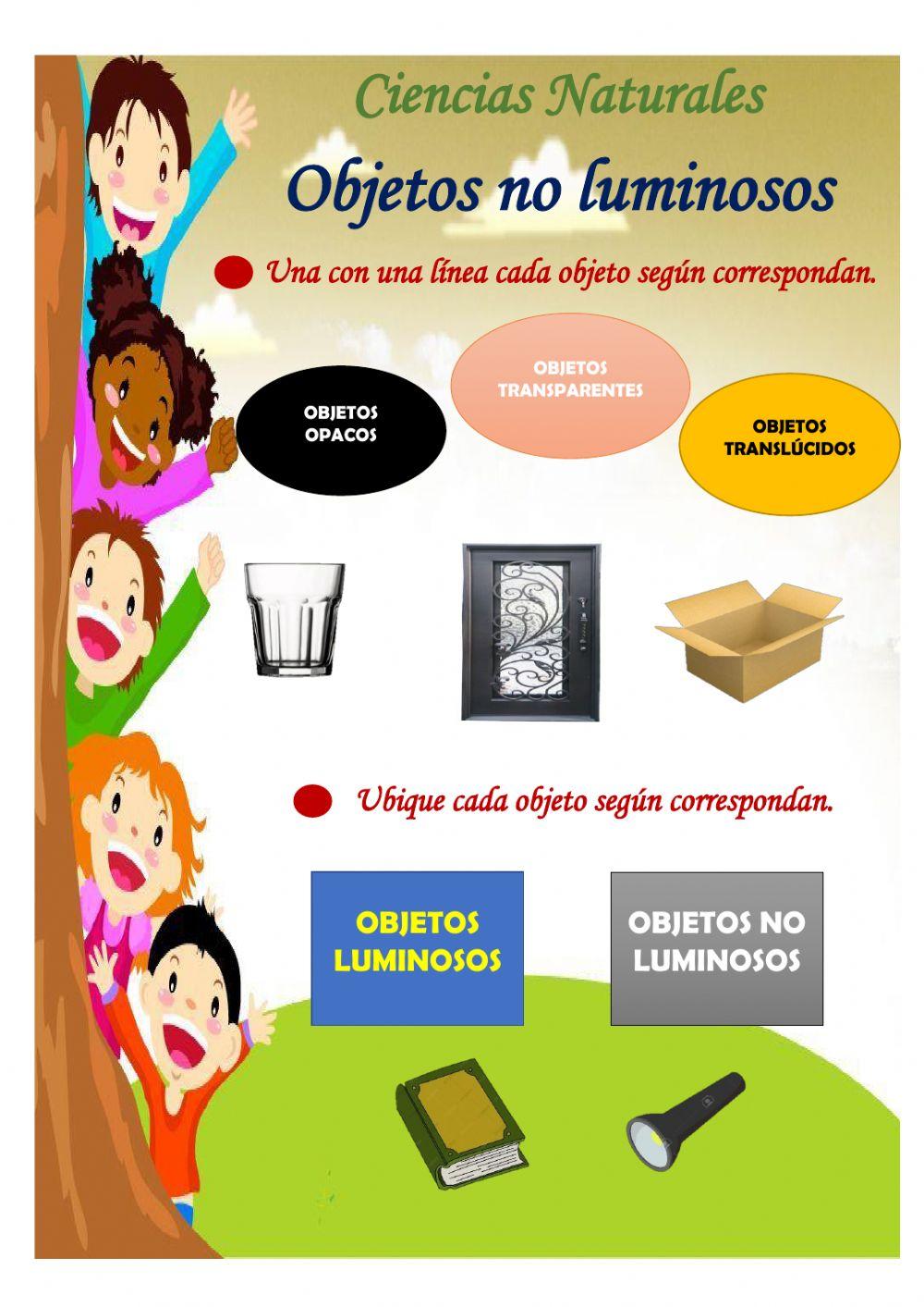 562743 | Objetos no luminosos | Patica | LiveWorksheets