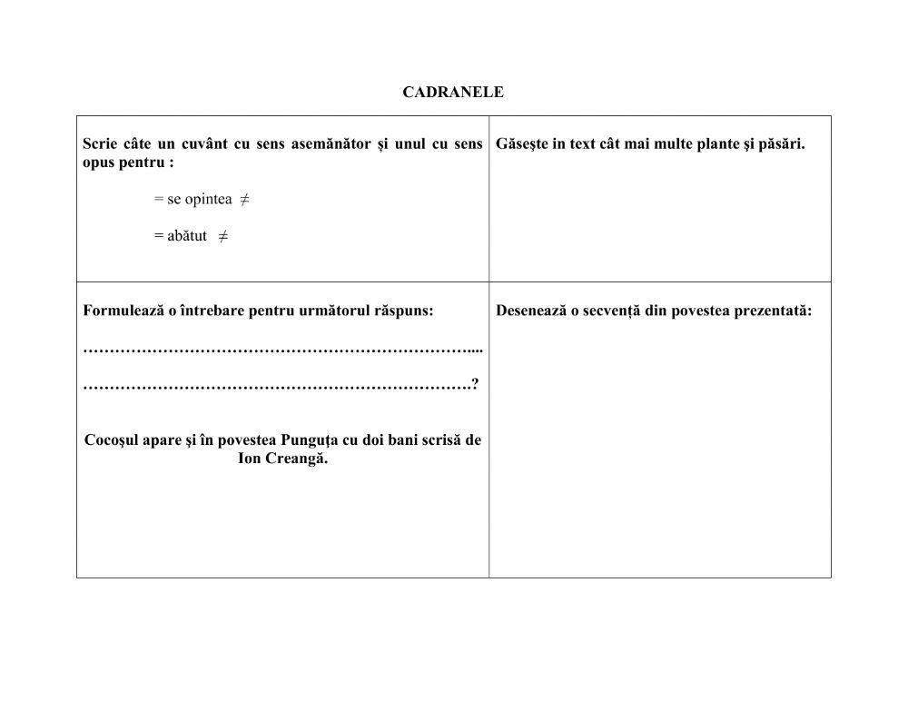 Cocos-cadrane online exercise for | Live Worksheets